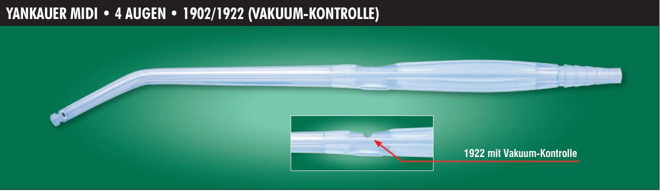 Yankauer Midi, 4 Augen, CH18, 0.27m